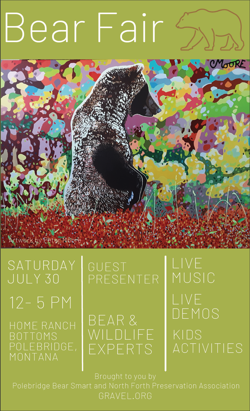 Bear Fair Polebridge Logo | North Fork Preservation Association